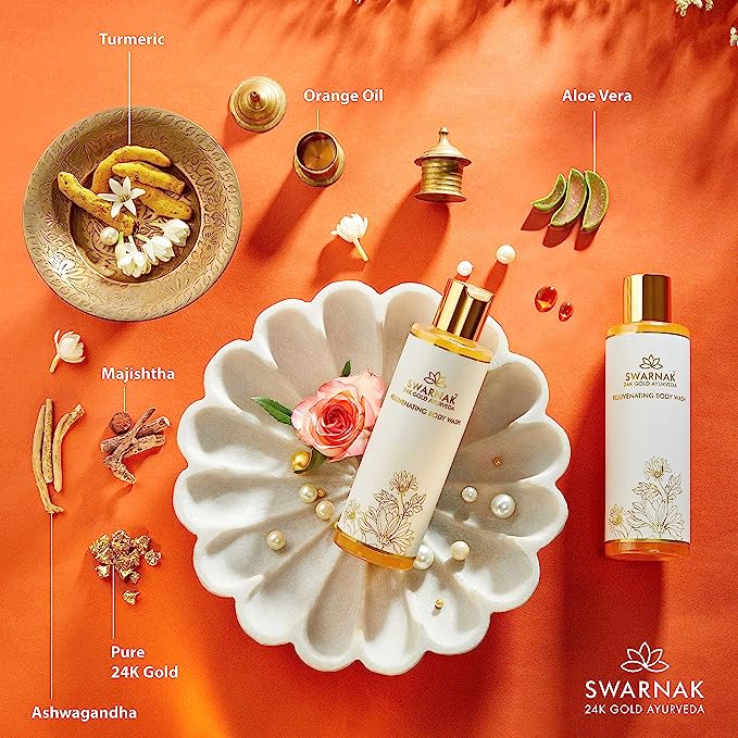24K Gold Rejuvenating Body Wash – Swarnak 24K Gold Ayurveda
